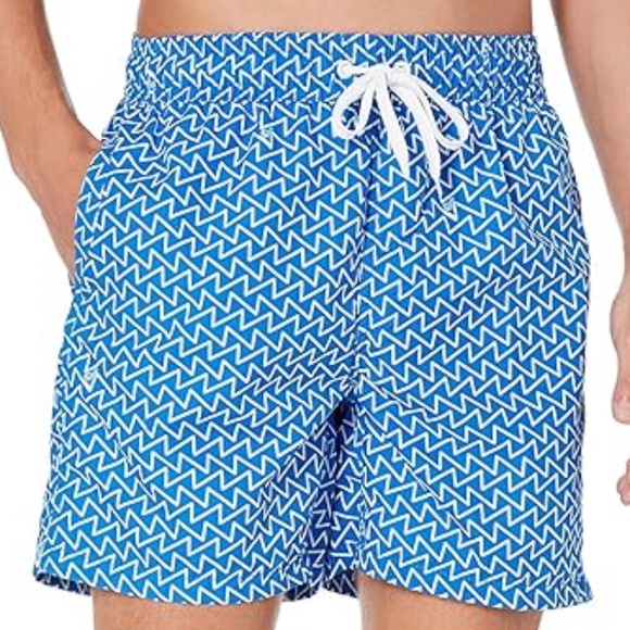 Kanu Surf | Swim | Nwt Kanu Surf Blue White Zigzag Mens Swim Trunks ...